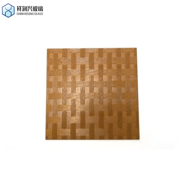 Quality Solid Color Brown Patterned Glass Shinerising 3mm 5mm 1830*2440 Flat Belgian for sale