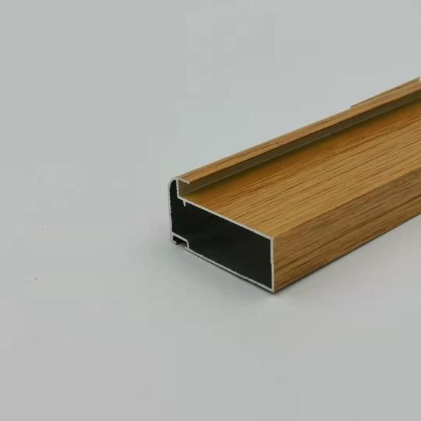 Quality Libya 6063 Kitchen Aluminum Profile Wood Grain Powder Coated for sale
