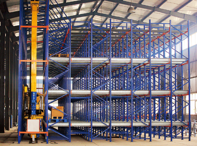 Two Way Radio Shuttle Racking and Stacker Crane Floor Supported SRM Storage And Retrieval Machine ASRS Automatic Storage And Retrieval System