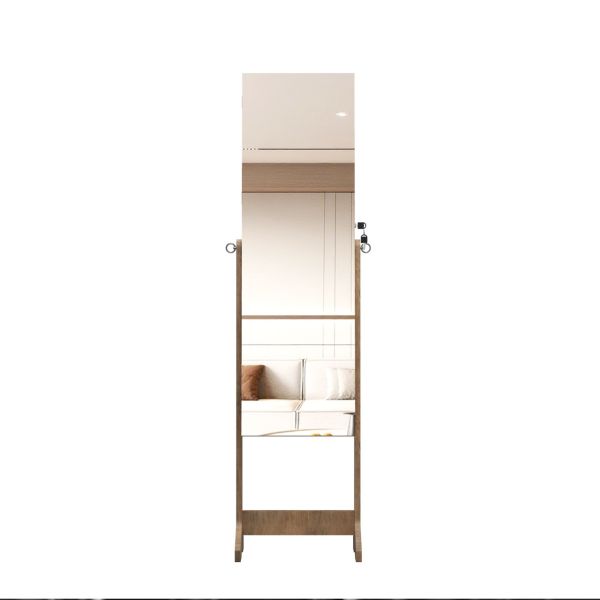 Quality 2-in-1 Makeup With Storage Adjustable Height Full Length Mirror Jewelry Cabinet with Marine-Grade Corrosion-Resistant Frame for sale