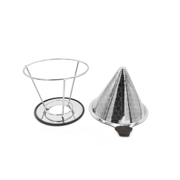 Quality 125mm Stainless Steel Mesh Coffee Filter Pour Over Stand Paperless for sale
