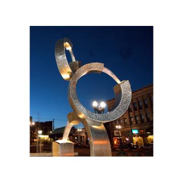 Quality Contemporary Stainless Steel Sculpture Garden Stainless Steel Water Fountain for sale