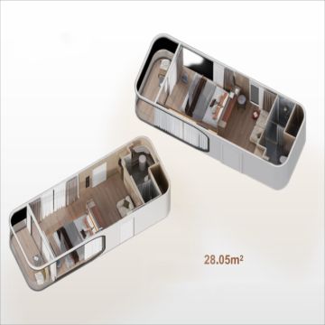 Quality Tempered Glass Movable Prefabricated Tiny Space Capsule House for Customized for sale