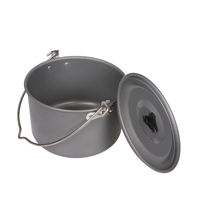 Outdoor Camping Cookware Set Non-Stick Aluminum Picnic Hanging Cooking Pot