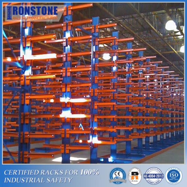 Quality High Strength Steel Heavy Duty Industrial Cantilever Rack For Long Items Storage for sale