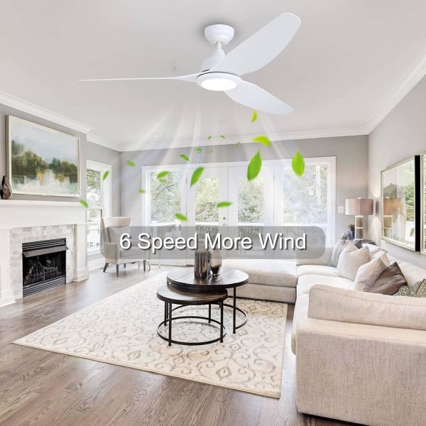 Quality 56 Inch Silent Ceiling Fan with DC Motor and Lighting for sale