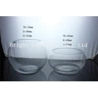 China cheap round glass fish tank wholesale, clear glass fish jar factory