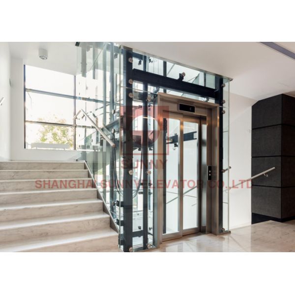 Quality Premium Two Panels Center Opening Elevator Cabin Door Smooth Automatic Operation for sale