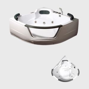 Quality 2 People Freestanding Whirlpool Tub Corner Jetted Bathtub Anti Resistant ODM for sale