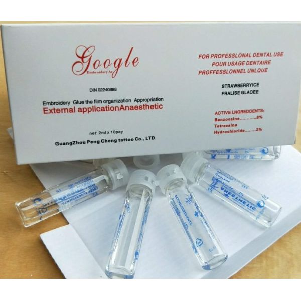 Quality Google Tattoo Anesthetic Cream Pain Relief Liquid with 2% Tetracaine Hydrochloride for sale