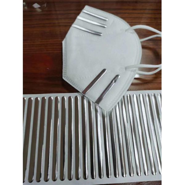 Quality 0.5mmx5mmx90mm Stamping Aluminum Nose Bridge For Face Mask for sale
