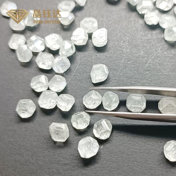 Quality Rectangular DEF Color 8.0 9.0 Carat HPHT Rough Diamonds For Enagement Ring for sale
