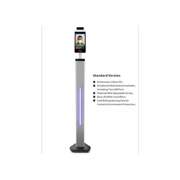 Quality Wireless Face Recognition Infrared Thermometer 120cm Height With IC Card Reader for sale