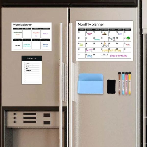 Quality Multipurpose Magnetic Refrigerator Frame To Do List Planner Dry Erase Weekly for sale