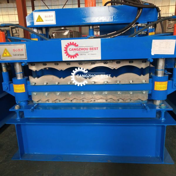Quality Corrugated Iron Step Tile Double Layer Roll Forming Machine For Sheet Metal for sale
