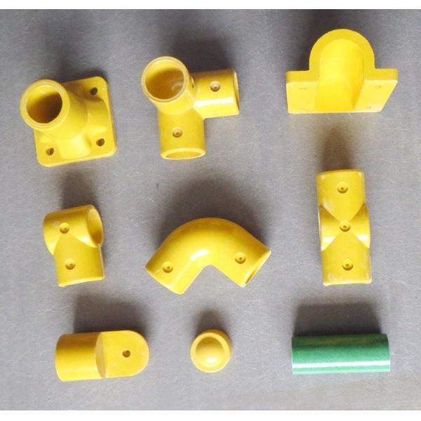 Quality FRP Handrail Accessories Elbow/Baseplate/Cross Tee/Side Post Base for Safety for sale