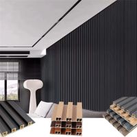 Quality Indoor Decor Wood Plastic Composite Cladding Fluted 3d Wall Board WPC PVC for sale