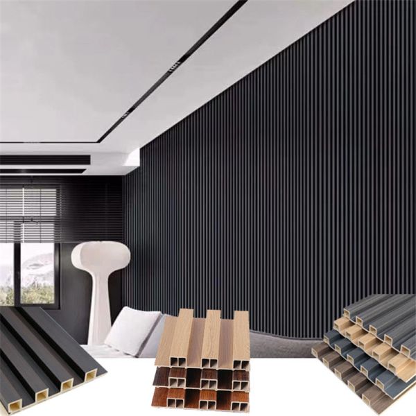 Quality Indoor Decor Wood Plastic Composite Cladding Fluted 3d Wall Board WPC PVC Interior Wall Panel for sale