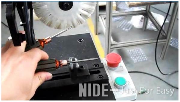 rotor commutator deburring machine