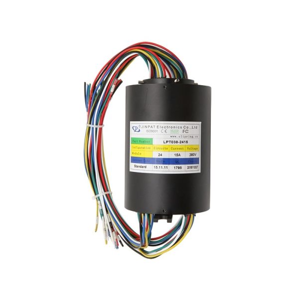 Quality 15A Aluminum Alloy rotary Slip Ring Electrical Connector 38.1mm 24 Circuits for sale