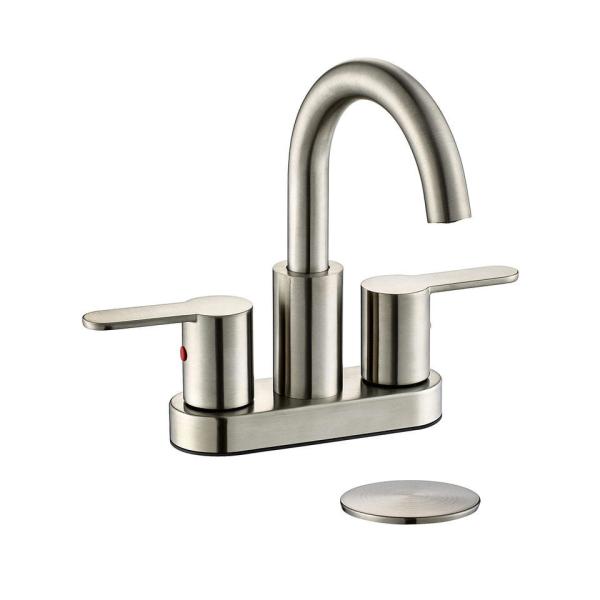 Quality CUPC Matte Black Bathroom Faucet 4 Inch Centerset Nickel Golden for sale