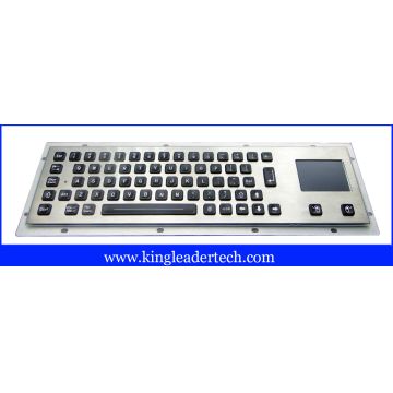 Quality Waterproof Illuminated Metal Keyboard With Touchpad And 64 Led Backlit Keys for sale