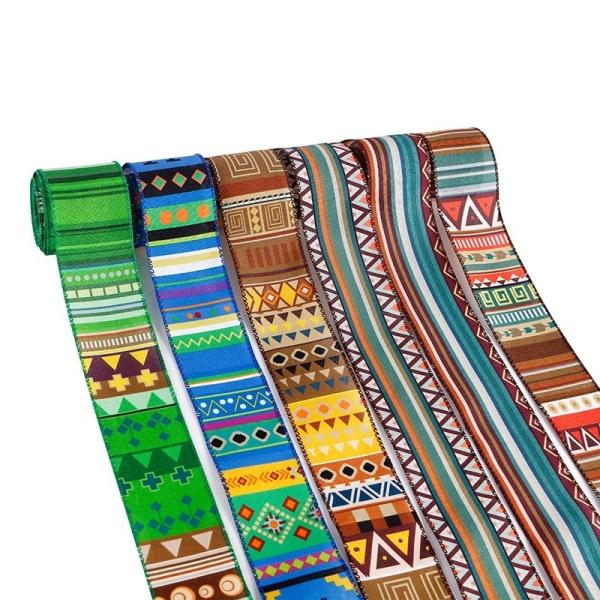 Quality Colorful Wired Design Ribbons Customized 2.5 Inch Printed Ribbons for Party for sale