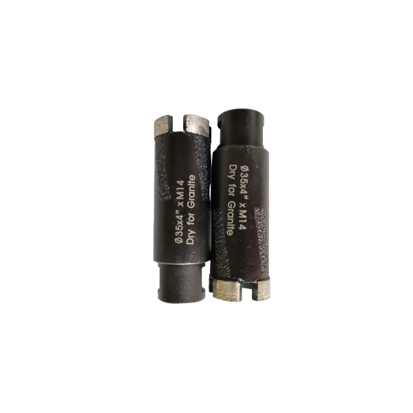 Quality OD 35mm Diameter Dry Diamond Core Drill Bits With Brazed Rods For Hard Granite for sale