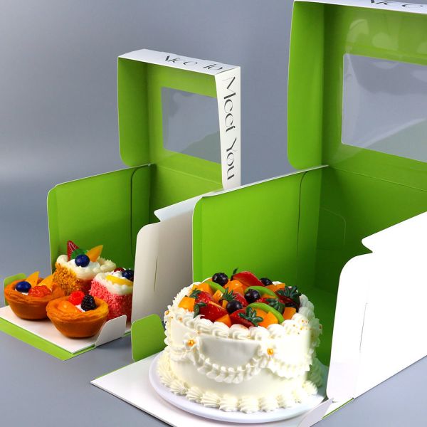 Quality Wholesale custom printing cake dessert baking paper packaging box birthday cake for sale