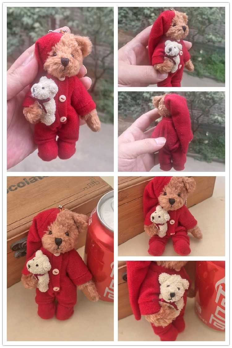 Teddy Bear Plush Joint Plush Bear Doll Key Chain Stuffed Animal Toys