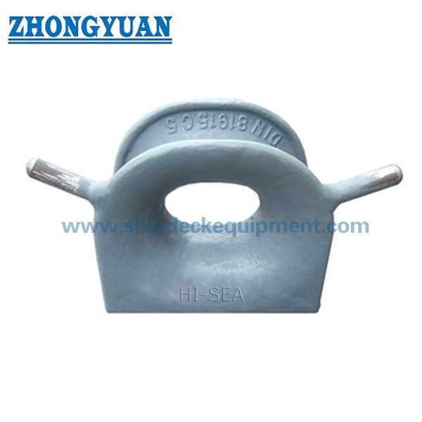 Quality DIN 81915 Type D Deck Mounted Cast Steel Horn Chock | Ship Mooring and Towing for sale
