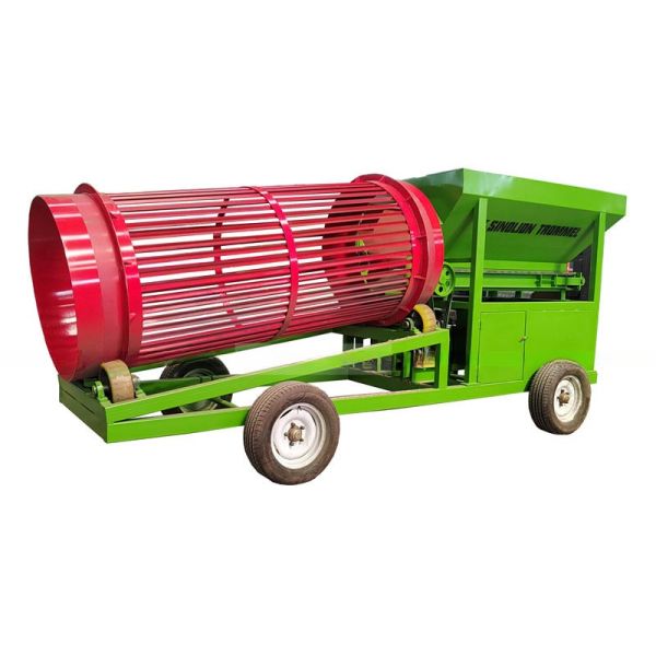 Quality 2022 Design Firewood Mobile Trommel Screen with and Customizable Discharge Size for sale