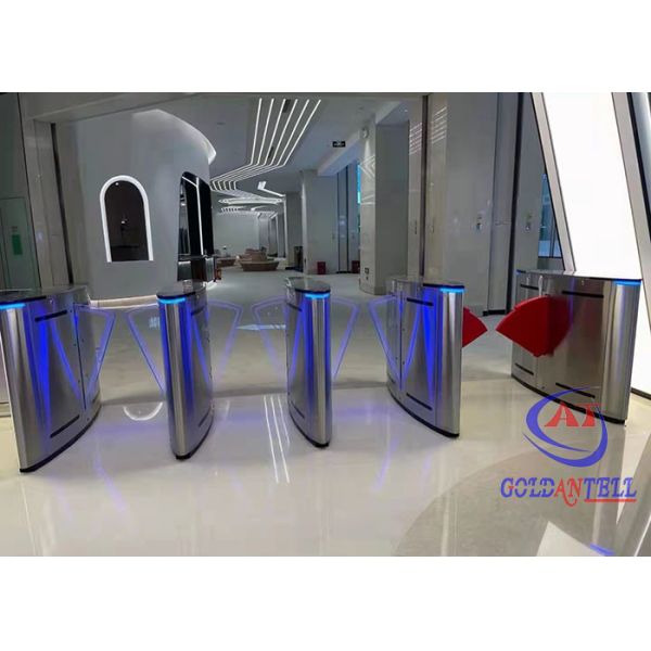 Quality Office Access Control Turnstiles 60cm Passage Width Flap Barrier Turnstile for sale