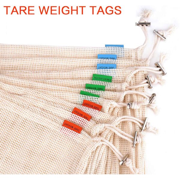 Quality SGS AQL Cotton Vegetable Storage Bags , ISO9006 Reusable Veggie Shopping Bags for sale
