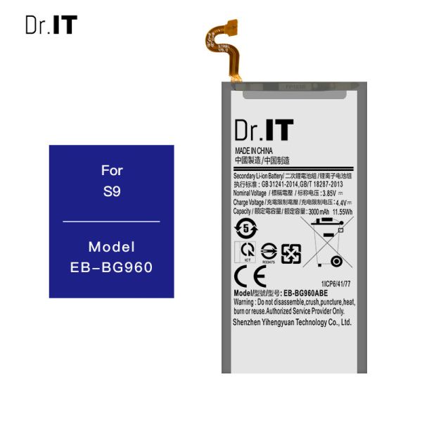 Quality Bending Resistance S9 Samsung Phone Batteries EB BG960 600 Times Cycle for sale