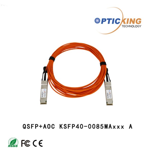 Quality OPTICKING 100m 40G QSFP+ AOC MMF SFF-8436 QSFP+ Active Optical Cable for sale