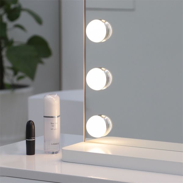 Quality 15 / 18 Bulbs Hollywood Vanity Mirror Customized Dimmable Makeup Mirror 4000K for sale