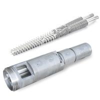 Quality Kmd63 Conical Twin Screw Barrel 0.5-0.8mm For UPVC Extruder Machine for sale