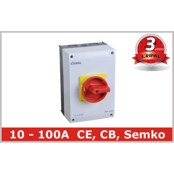 Quality PC Boxed 63 Amp Rotary Isolator Switch Emergency Power Off Switch for sale