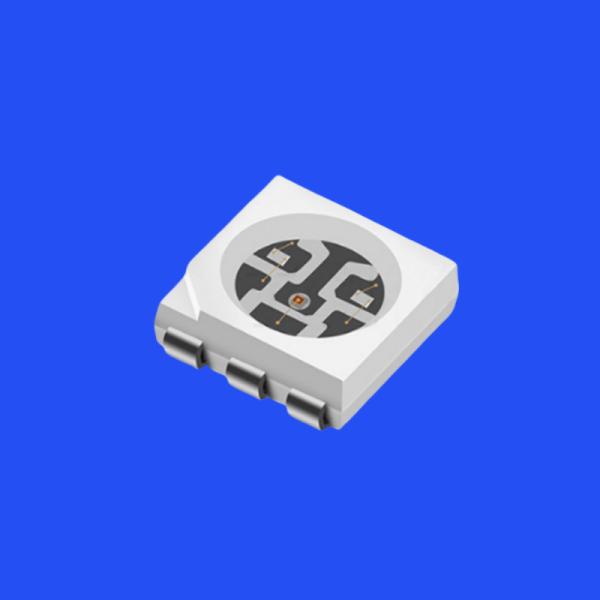 Quality High Brightness 5050 RGB LED Diode 5.0x5.0mm PCT Bracket 120 Degree Beam Angle 6 Pin Clear Lens 0.2W SMD Chip for sale