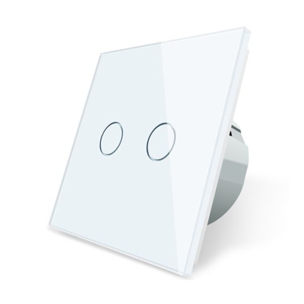 Quality Tempered Glass Touch Light Smart Home Wall Switch 220V 300W 60mm hole distance for sale