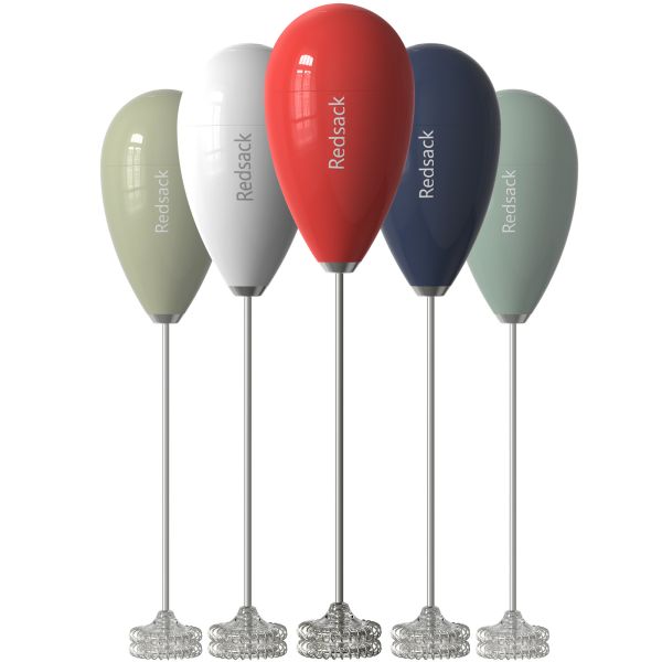 Quality Stylish Teal Electric Milk Frother Multi Function ABS Stainless Steel Milk Foam for sale