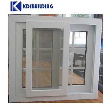 Quality KDSBuilding French Design Kitchen Grill Design Price Upvc Pvc Sliding Window for sale