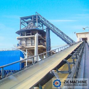 Quality Mining Fixed Rubber Conveying Equipment , Quarry Plant Electric Belt Conveyor for sale