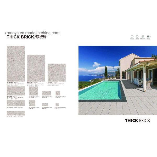 Quality Thick Brick Block Grey Ceramic Paving Tiles in Stone Form for Sustainable for sale