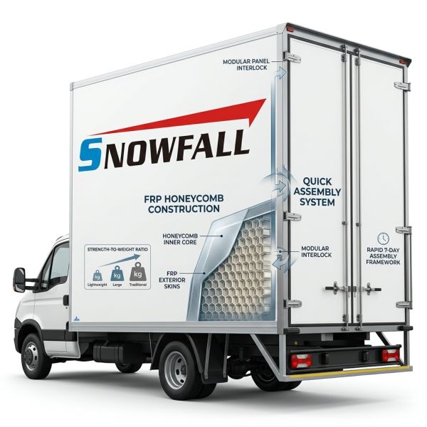 Quality Quick 7-Day Assembly FRP Honeycomb Dry Cargo Box with Panel Kit Assembly System for sale