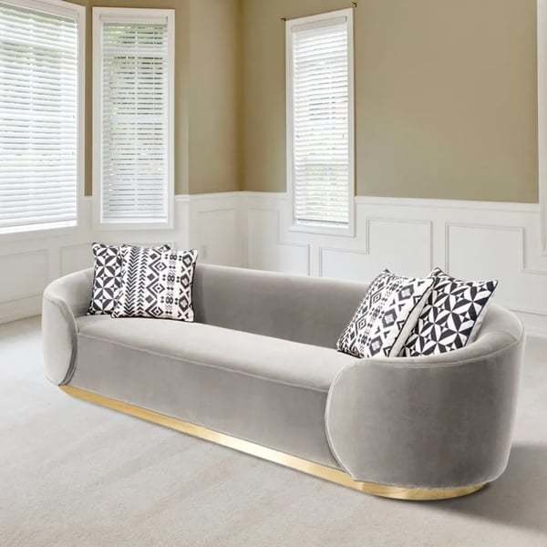 Quality Customizable Size Modern Design Style Velvet Sofa Set with Sectional Upholstery for sale