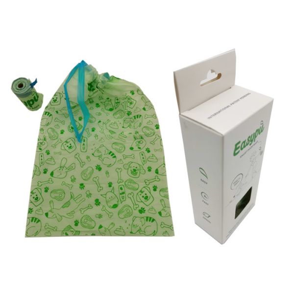 Quality AS4736 Certified Earth Friendly Dog Poop Bags Compostable Drawstring for sale