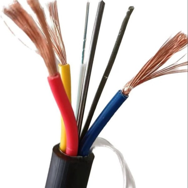Quality 4-Core Hybrid OPLC Fiber Optic Cable with Copper Wires for sale