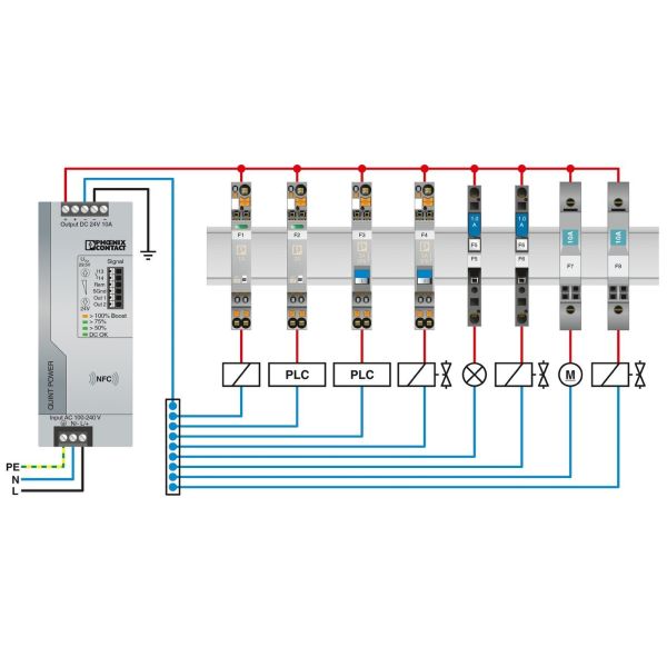 Quality 5 Poles 2800847 CB TM1 1A M1 P Thermal Magnetic Device Circuit Breakers Rated 50 for sale